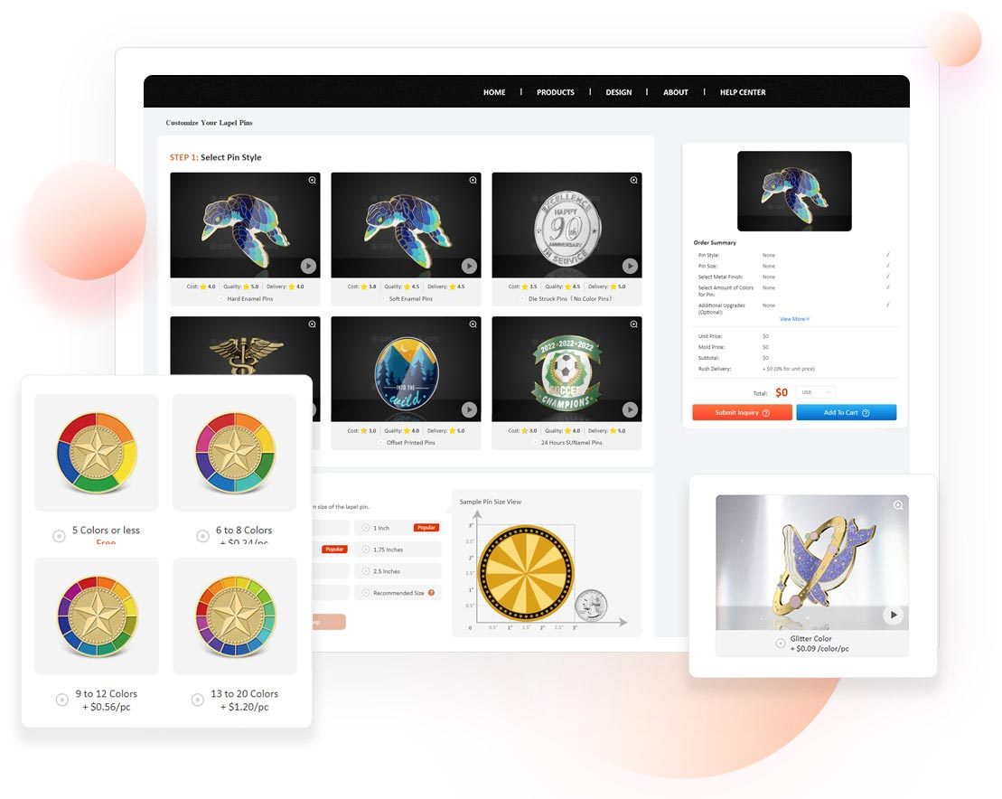 Custom Pins [ Free Art & Delivery, No Min ] BPS